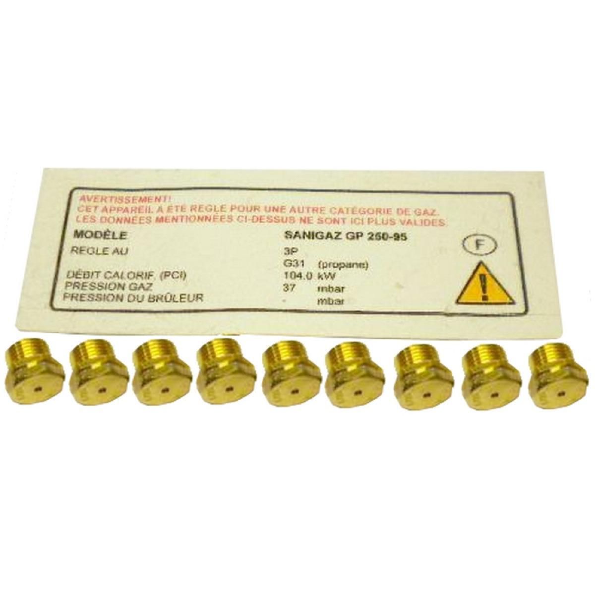 ATLANTIC PAC ET CHAUDIERE - Injecteurs G31 SaniGaz GP 95 Réf 072950 ...